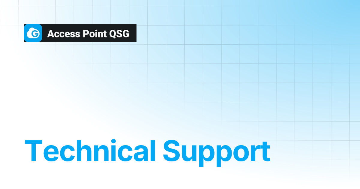 Technical Support | ECW526 QSG