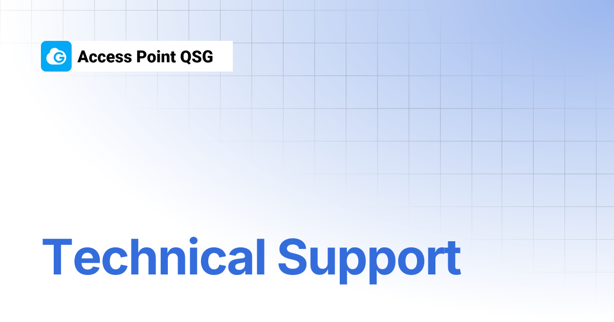 Technical Support | ECW212L QSG