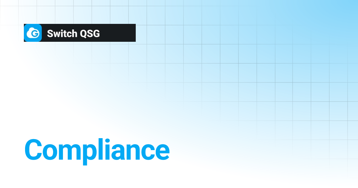 Compliance | ECS1552FP QSG